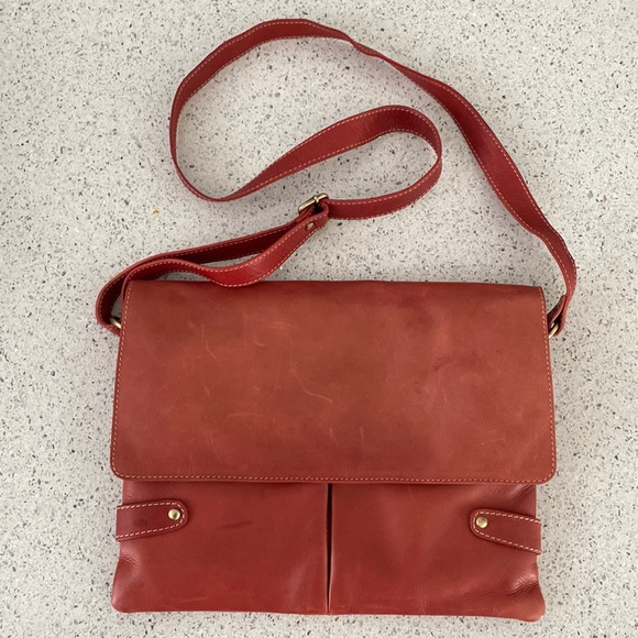 Chaos | Bags | Chaos Deep Red Leather Crossbody Bag | Poshmark